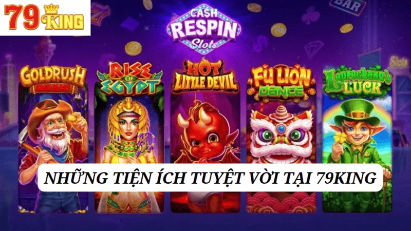 Hình ảnh Slot Game 79king trong bài viết Home. Slot game tại 79KING với đồ họa đẹp mắt và trò chơi đa dạng như Goldrush, Rise of Egypt, và Fu Lion Dance